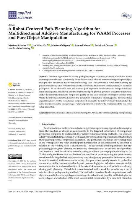 pdf a robot centered path planning algorithm for multidirectional additive manufacturing for