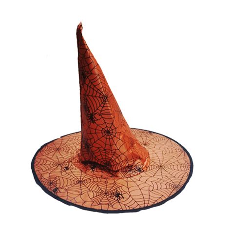 SOMBRERO BRUJA NARANJA C ARAÑAS Kingo Cotillón
