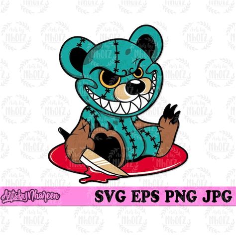 Evil Teddy Bear Stencil