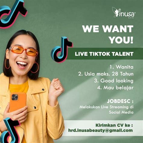 Lowongan Kerja Live TikTok Talent Di Inusa LokerJogja ID