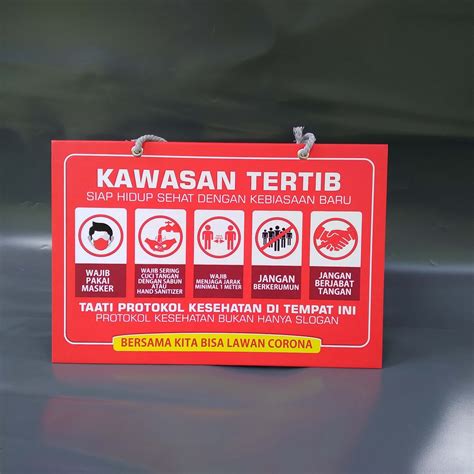 Jual Poster Gantung Hard Poster Kawasan Tertib Shopee Indonesia