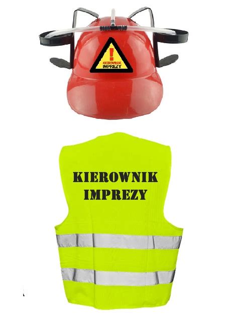 Kamizelka Kask Piwny Imprezowy Zestaw Hełm Piwo ŚMIESZNY KOMPLET