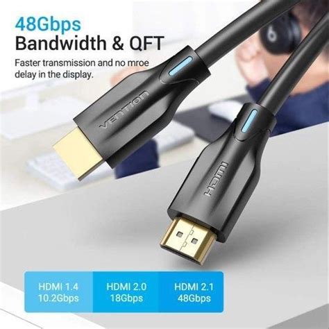 Кабель видео Vention HDMI 2 1 8K 60Hz 7680P 48Gbps 3 м Black AANBI
