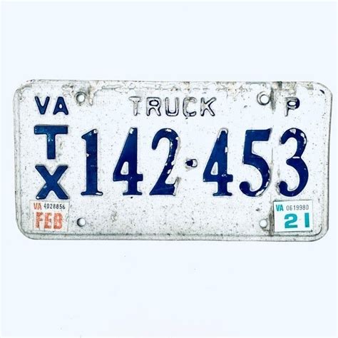 2021 Virginia License Plate TX 142 453 On Mercari License Plates