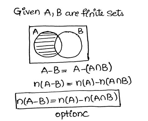 if a and b are finite sets which of the following is the correct statement