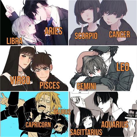 Horoscope Symbols Zodiac Signs Pisces Zodiac Signs Gemini Anime Zodiac