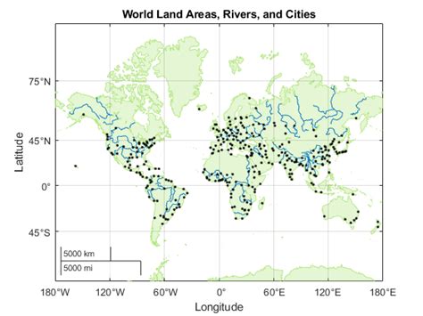 Geoplot Plot Points Lines And Polygons On Map Matlab