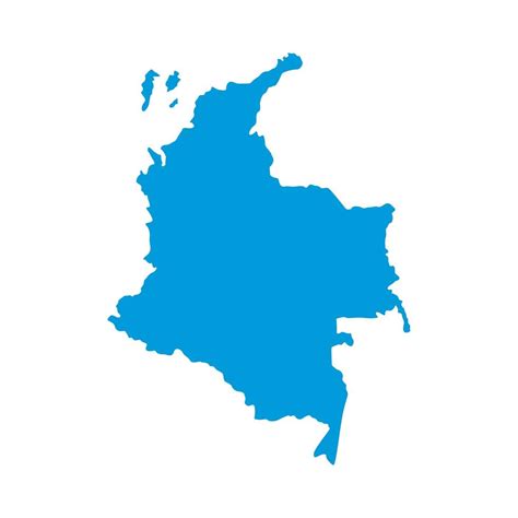 Colombian Map Blue Vector Art At Vecteezy
