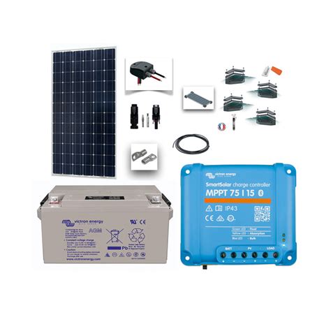 Kit Solaire Camping Car 175W 12V Avec Batterie Solaire