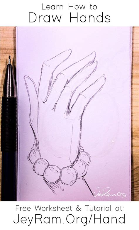 How To Draw Hands Free Worksheet Step By Step Tutorial How To Draw