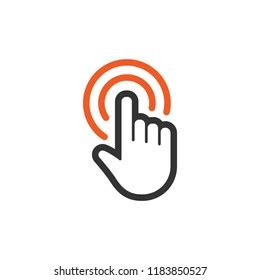 Hand Clicking Vector Icon Stock Vector Royalty Free 1183850527
