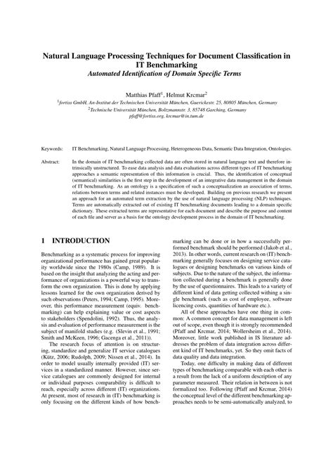 pdf natural language processing techniques for document classification in it benchmarking