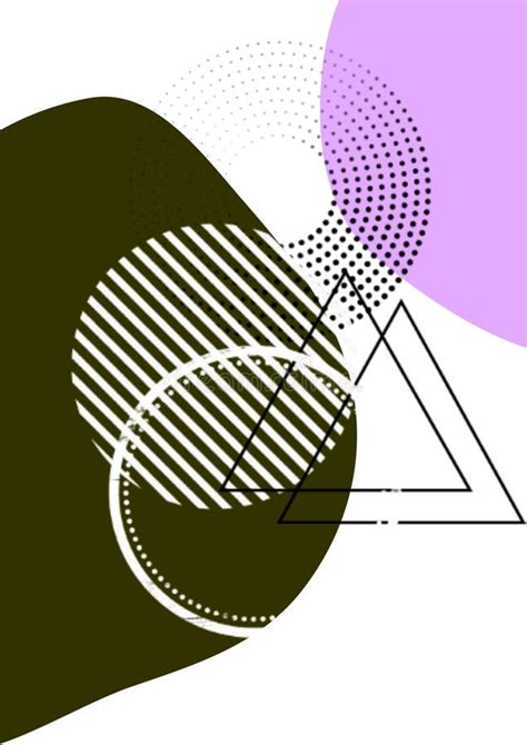 Modern Simple Minimalist Abstracts With Geometric Shapes Stock