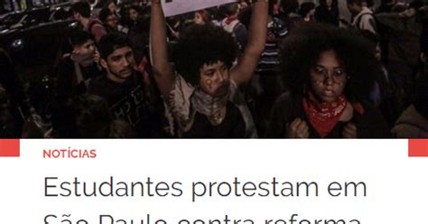 Estudantes protestam em São Paulo contra reforma do ensino médio