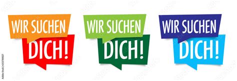 Wir Suchen Dich Stock Vektorgrafik Adobe Stock