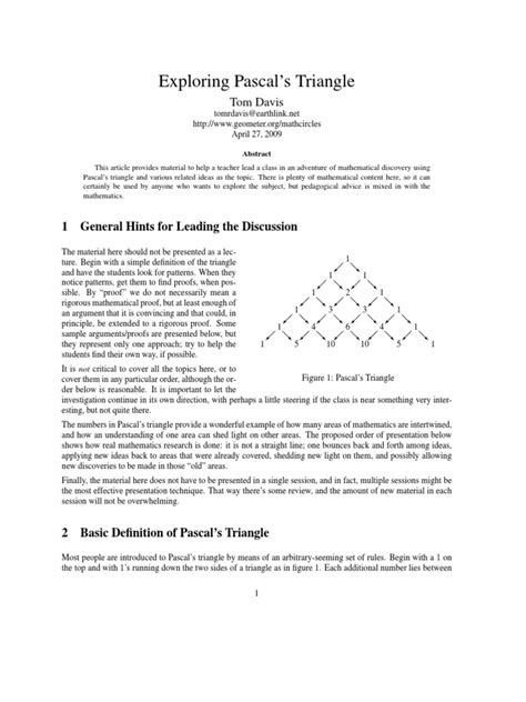 pascal triangle pdf fraction mathematics multiplication