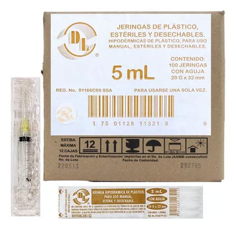 100 Jeringas De Plástico 5 Ml Con Aguja 20x32 MercadoLibre