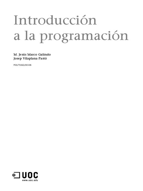 introduccion a la programacion pdf