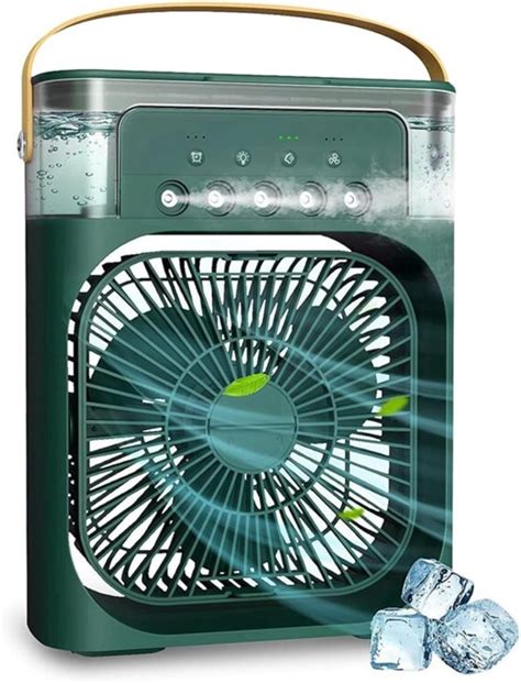 softdigit Ventilador Portátil de Mesa Mini Ar Condicionado Umidificador
