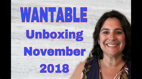 Wantable Unboxing And Review November 2018 YouTube