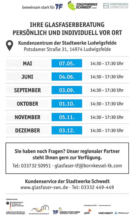 Glasfasernetz Ausbau Stadtwerke Ludwigsfelde