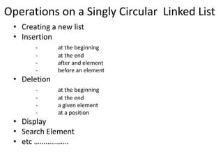 1 5 Circular Singly Linked List PPT