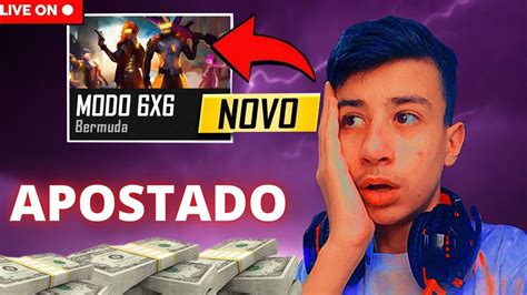 LIVE ONJogando 4v4 APOSTADO AO VIVO 4X4 APOSTADO FREE FIRE AO VIVO