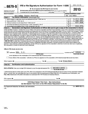 Fillable Online 8879 S IRS E File Signature Authorization For Form