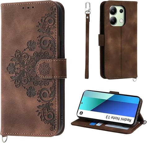 Auslbin Fleur Coque Xiaomi Redmi Note 13 4G 6 67 5 Cartes étui de