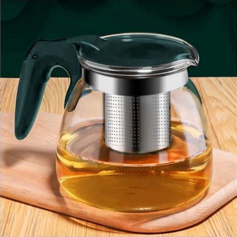 Bule Chaleira De Vidro Infusor Em A O Inoxid Vel Para Ch