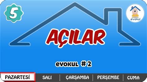 Açılar 5 Sınıf uzaktanegitim evokul Kampı YouTube