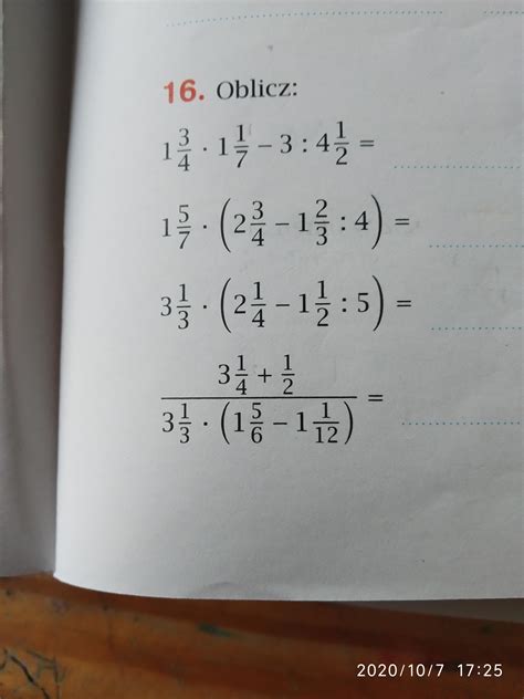 Matematyka z plusem klasa 6 zadanie 16 strona 11 ćwiczenia na dzisiaj