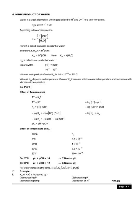 Ionic Equilibrium Class Notes For Iit Jee Neet