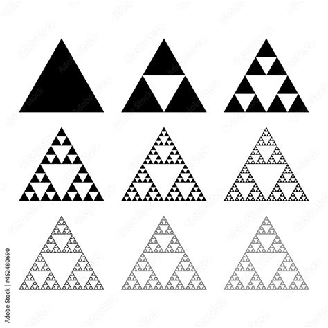 Evolution Of The Sierpinski Triangle Steps Constructing Mathematical