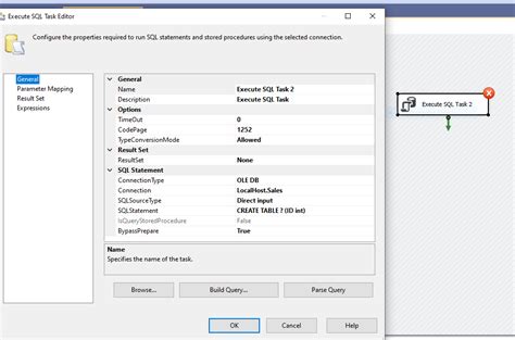 Integration Pass Variable To Execute Sql Task For Create Table In Ssis Pakage Stack Overflow