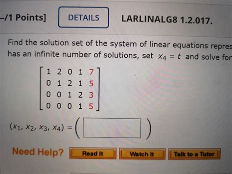 System Of Linear Equations Solution Set Tessshebaylo
