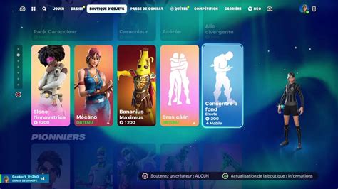LIVE FR FORTNITE Je passe Élite Aujourd hui Code GEEKOFF YouTube