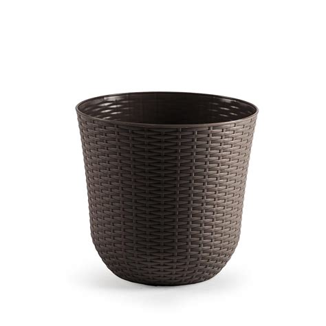 Maceta Rattan Redonda Cm Plastic Forte