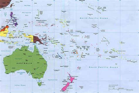 Printable Oceania Map
