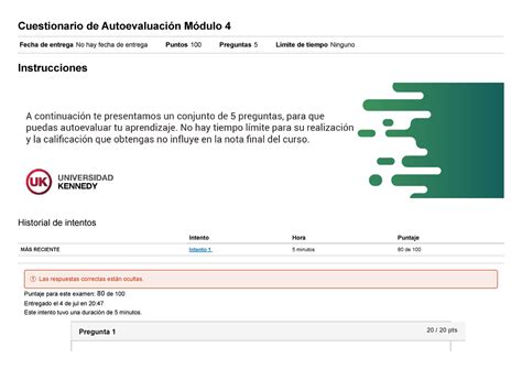 Cuestionario de Autoevaluación Módulo 4 Derecho Procesal Pen al