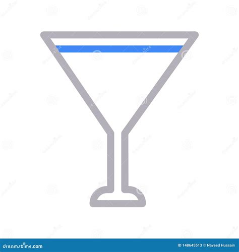 Linha De Cor Fina cone Do Vinho Do Vetor Ilustração do Vetor