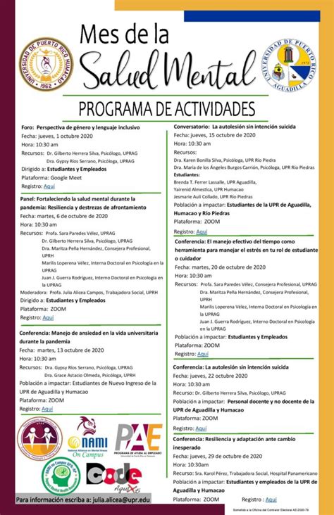 UPR Humacao Y Aguadilla Con Actividades Virtuales Por El Mes De La