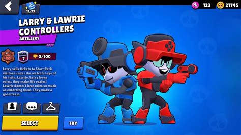 All Larry Lawrie Skins In Brawl Stars