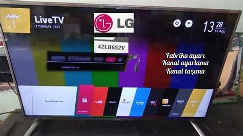 LG 42 LB 652 KANAL AYARLAMA VE TAŞIMA YouTube
