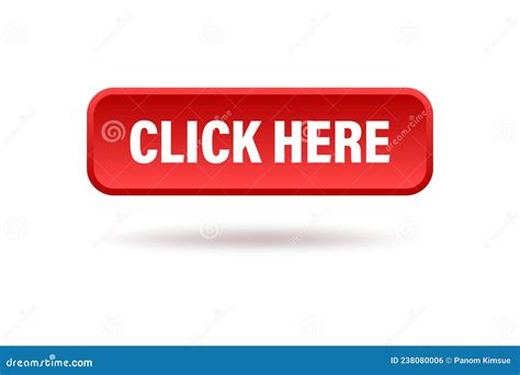 Click Here Button Text On Red Button Icon Vector For Graphic Design