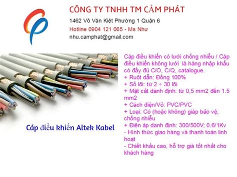 Nhà phân phối cáp điều khiển altek kabel tại việt nam giá sỉ giá bán