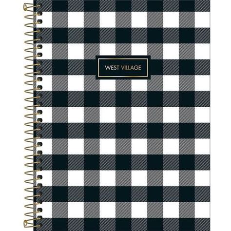 Black Grid White Lines Black Aesthetic Spiral Notebook By Trajeado14