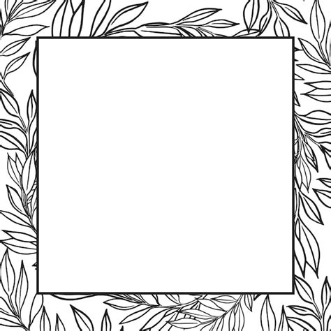 Premium Vector Hand Drawn Frame With Vector Plants Brunch Of Flowers