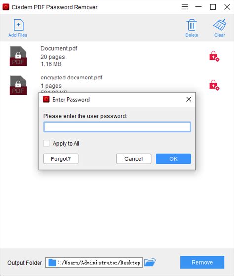 cisdem pdf password remover for windows user guide