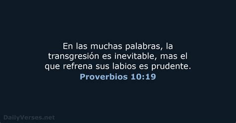 Proverbios 10 19 Versículo de la Biblia LBLA DailyVerses net